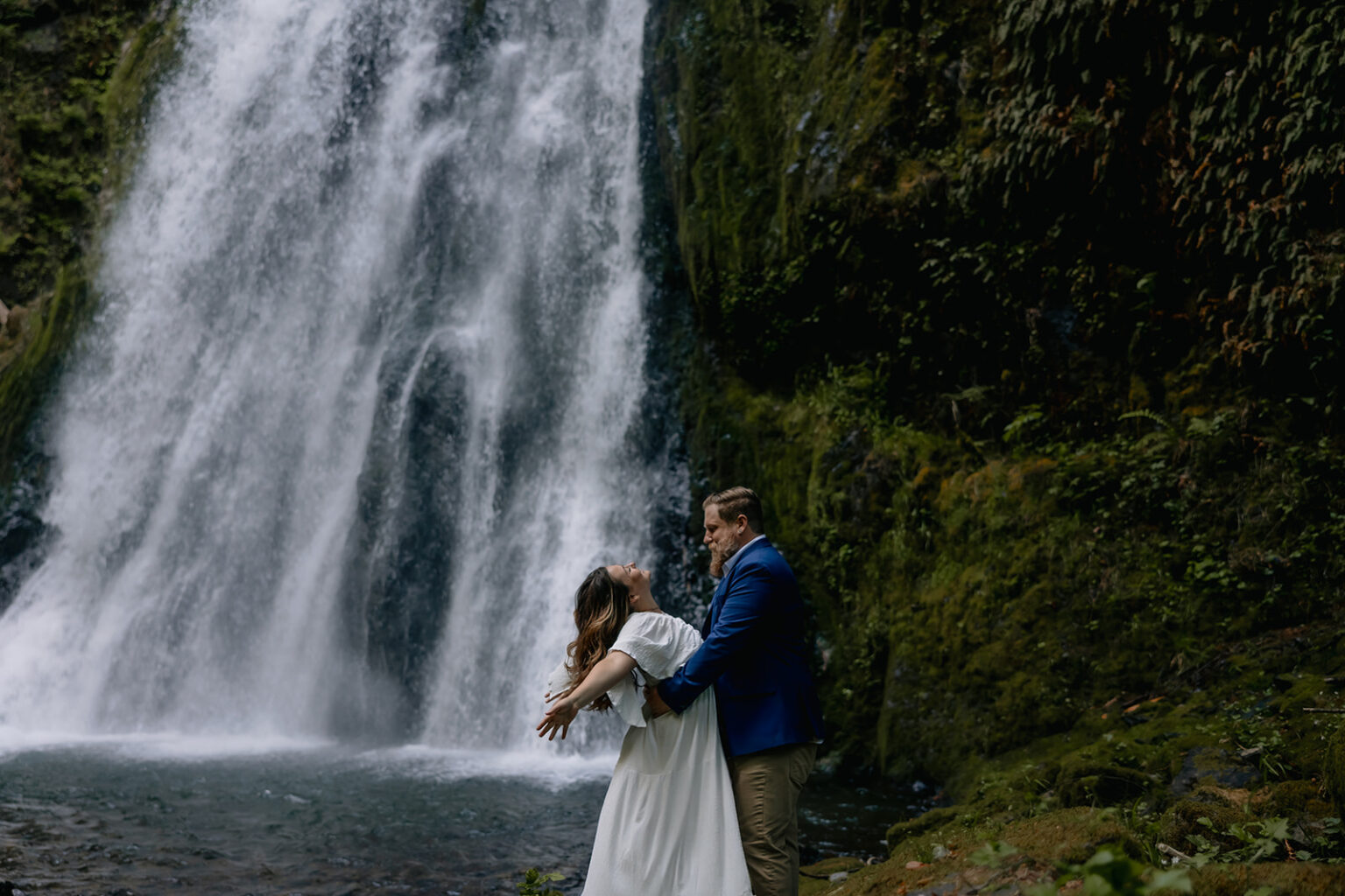 A Memorable PNW Elopement Featuring an Insane Waterfall ...